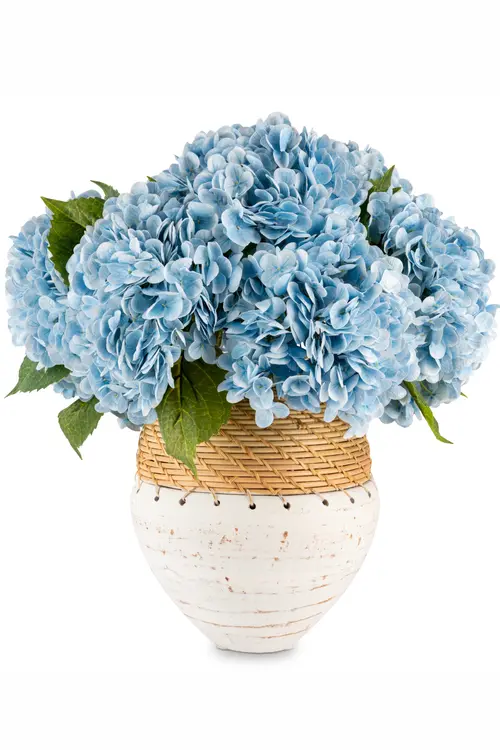COCOBELLA Viviana Realtouch Hydrangea Stoneweave Arrangement - Azure