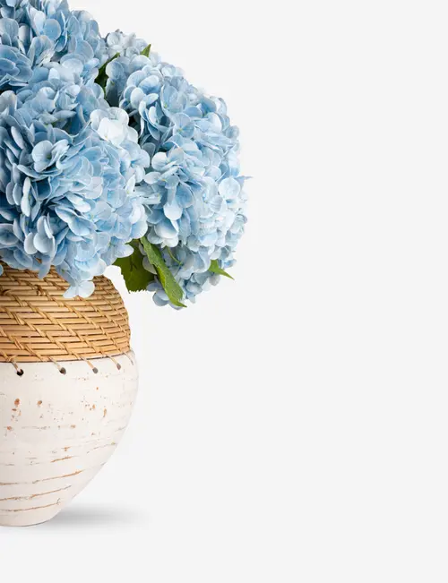 COCOBELLA Viviana Realtouch Hydrangea Stoneweave Arrangement