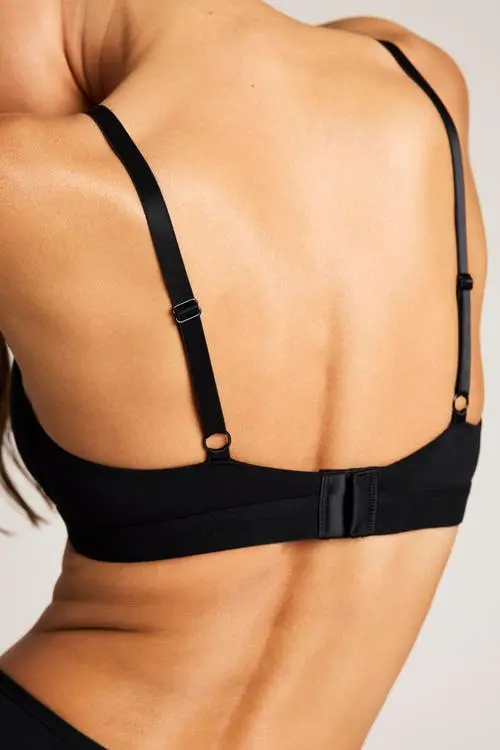NEGATIVE UNDERWEAR Cloud Cotton Cutout Bra - Black