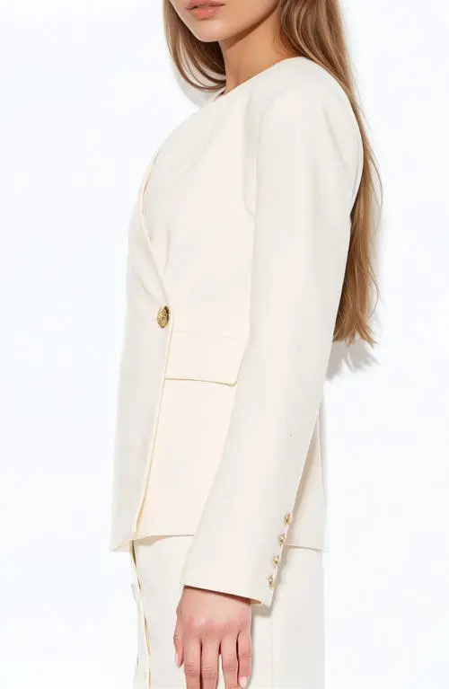 ALEXIA ADMOR Alira Single Button Wrap Blazer - Oat