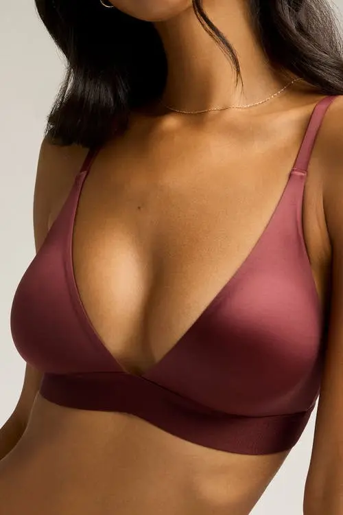 NEGATIVE UNDERWEAR Glacé Triangle Bra - Garnet