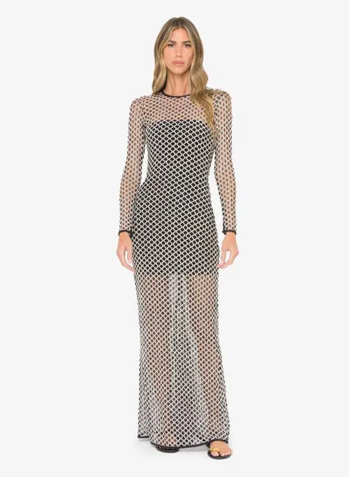 JBQ Gia Fishnet Lace Dress