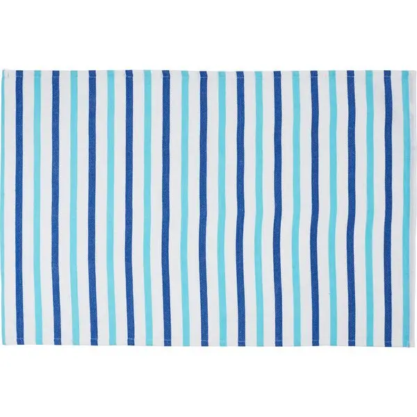 C&F HOME Lakeview Stripe Set Of 6 Placemats 13" X 19" - Blue