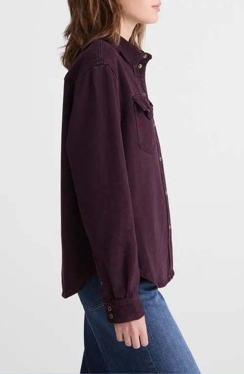 Madewell Airy Oversize Denim Snap-up Shirt