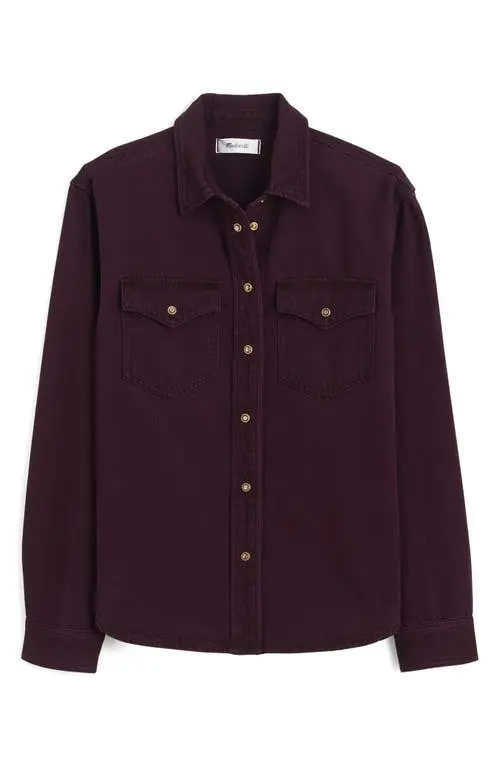 Madewell Airy Oversize Denim Snap-up Shirt