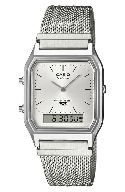 Casio Vintage Analog/digital Bracelet Watch - Silver
