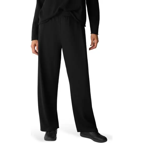 Eileen Fisher Pleated Straight Leg Ankle Pants