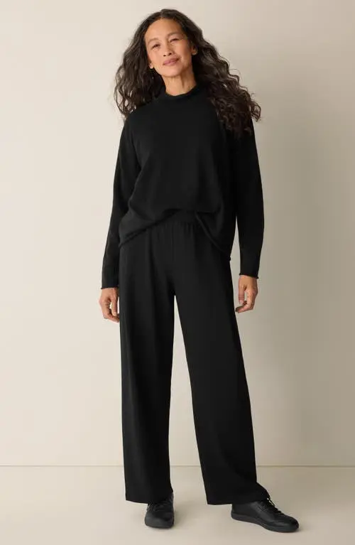 Eileen Fisher Pleated Straight Leg Ankle Pants