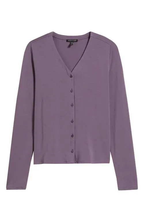 Eileen Fisher Boxy Button-up Top - Mulled Grape
