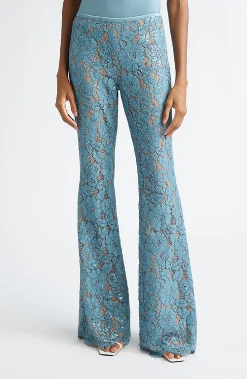 Michael Kors Sequin Embroidered Lace Bootleg Pants