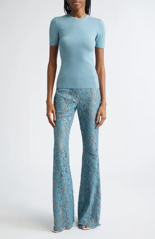 Michael Kors Sequin Embroidered Lace Bootleg Pants