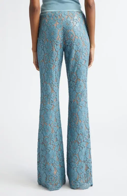 Michael Kors Sequin Embroidered Lace Bootleg Pants