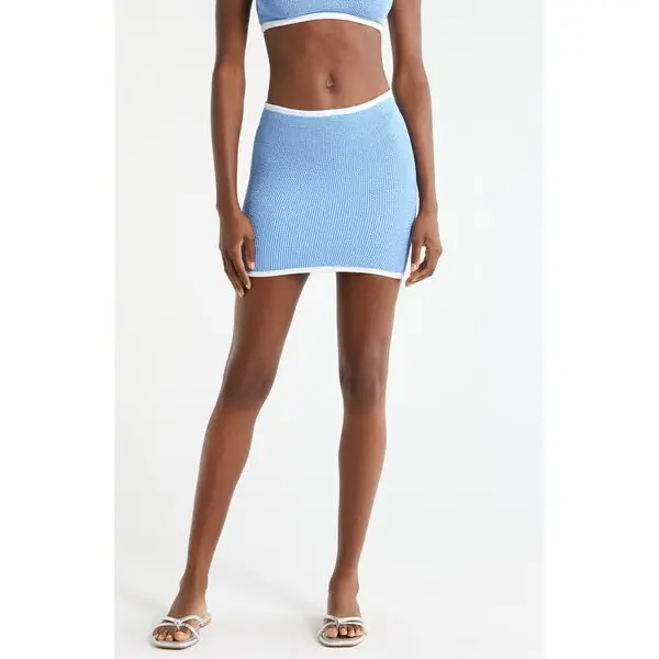 Hunza G Devyn 2-in-1 Swim Skirt/tube Top - Cornflower/white