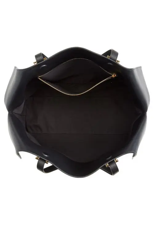 FERRAGAMO Large Folded Suede Tote - Nero