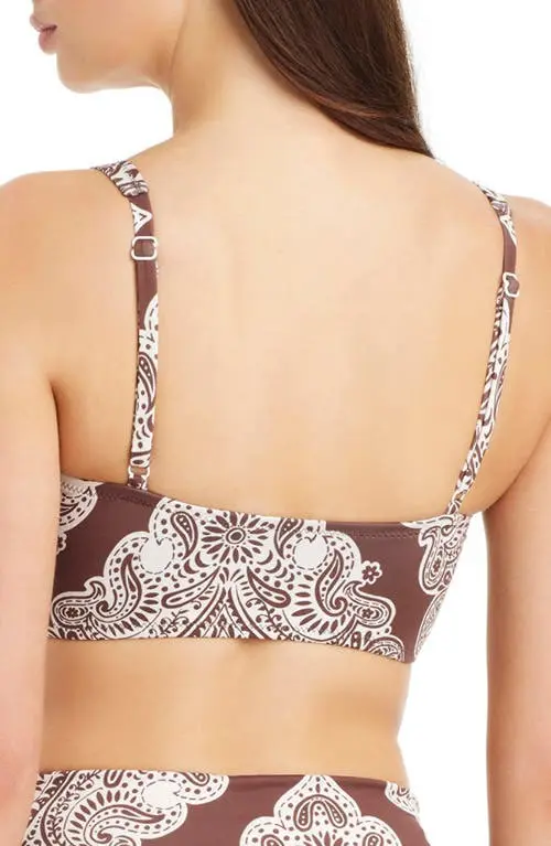 Sanctuary Printed Handkerchief Hem Tankini Top