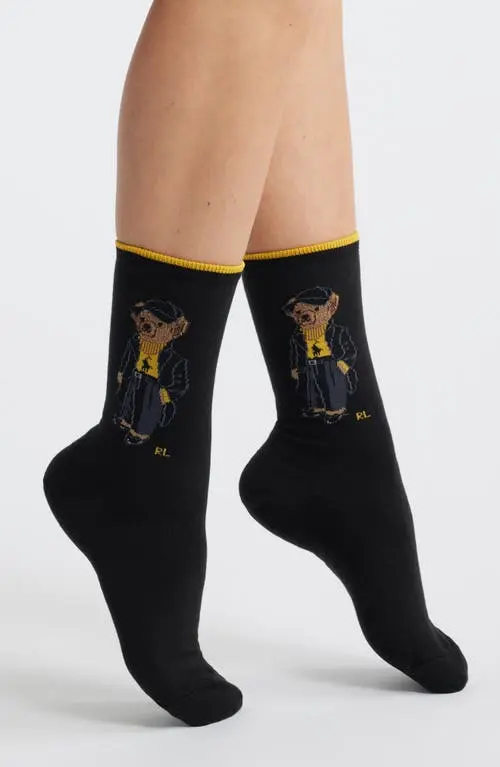 Polo Ralph Lauren Holiday Bear Crew Socks - Black