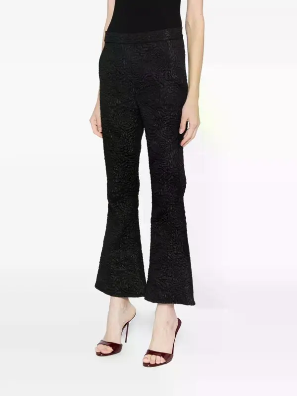 Cynthia Rowley Textured Flare Trousers