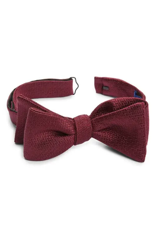 David Donahue Silk Bow Tie - Merlot