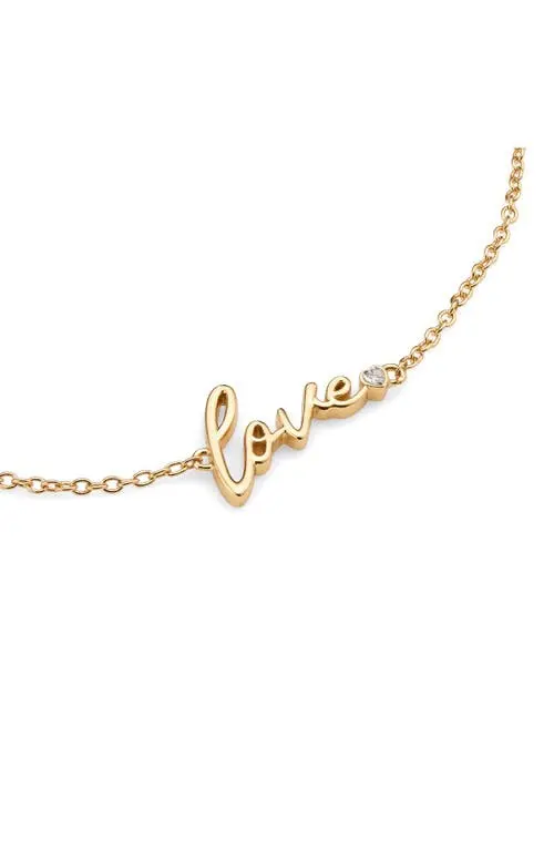 Kurt Geiger Love Script Bracelet - Gold