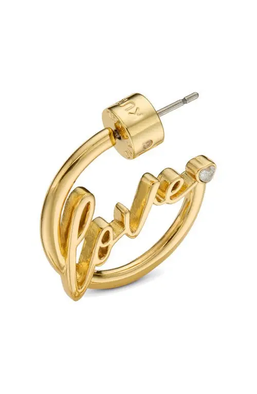 Kurt Geiger Love Script Hoop Earrings