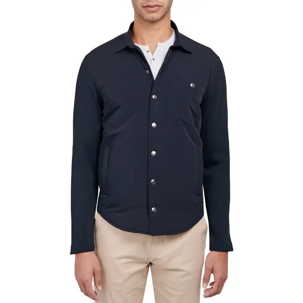 W.R.K Owen Snap-up Shirt Jacket - Navy