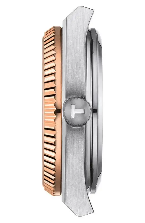 TISSOT Prx Powermatic 80 Two-tone Bracelet Watch - Light Blue