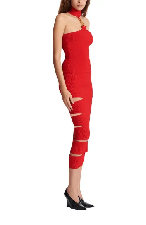 Balmain Sleeveless Knit Top With Embellished Detail