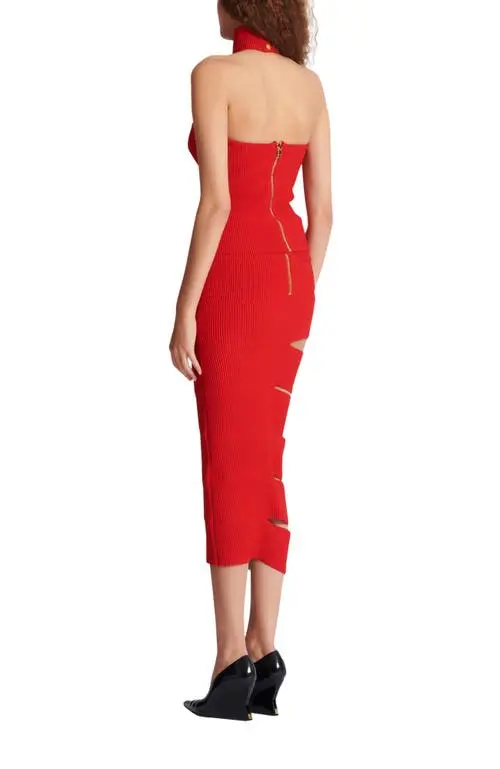 Balmain Sleeveless Knit Top With Embellished Detail