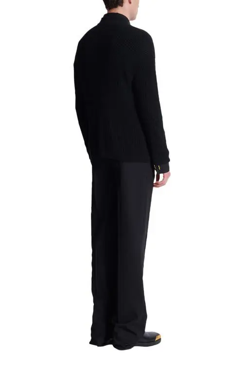 Balmain Cotton Tube-knit Cardigan