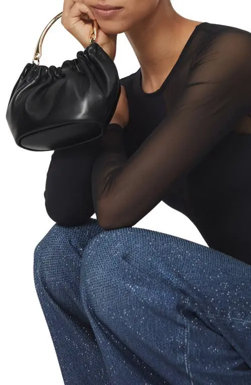 REISS Millie Leather Top Handle Bag