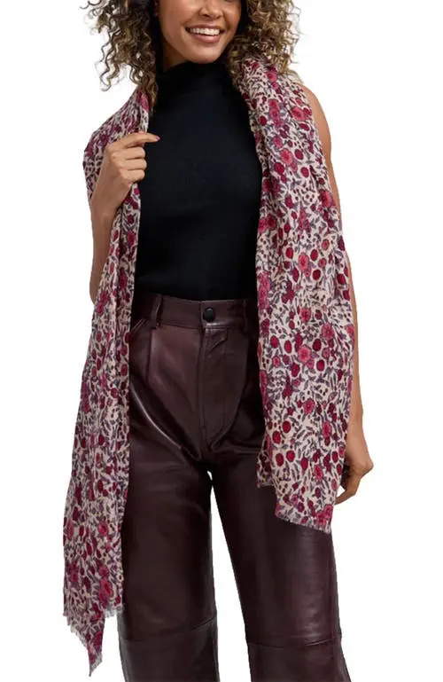 LILY AND LIONEL Karen Aster Floral Scarf - Pink