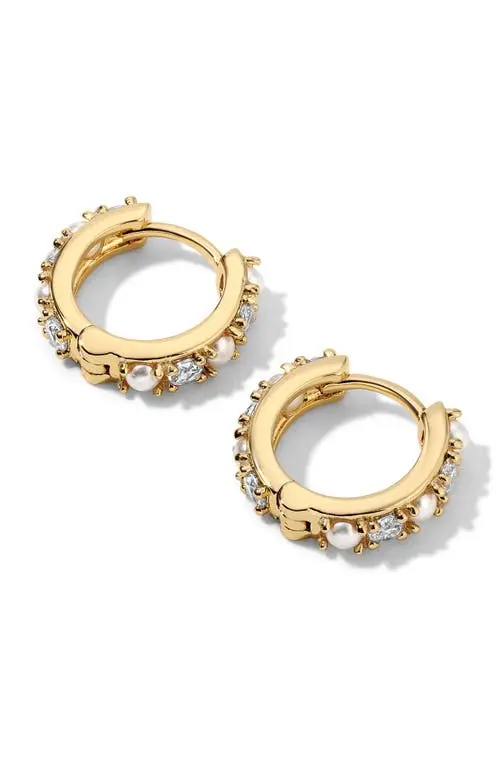 MIRANDA FRYE Wendy Freshwater Pearl Huggie Earrings - Gold