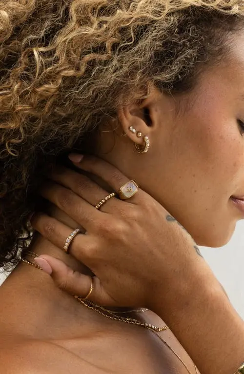 MIRANDA FRYE Wendy Freshwater Pearl Huggie Earrings