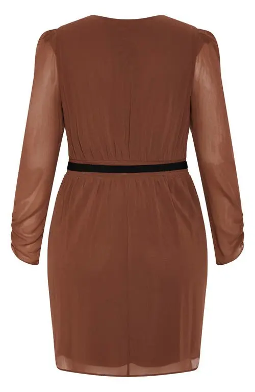 City Chic Whitley Long Sleeve Sheath Dress