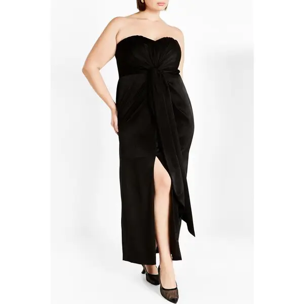 City Chic Kamari Strapless Maxi Dress
