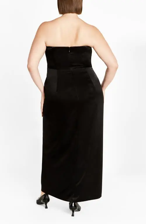 City Chic Kamari Strapless Maxi Dress