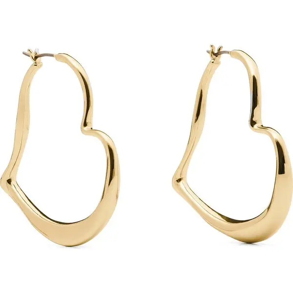 Kate Spade New York Heart Hoop Earrings - Gold