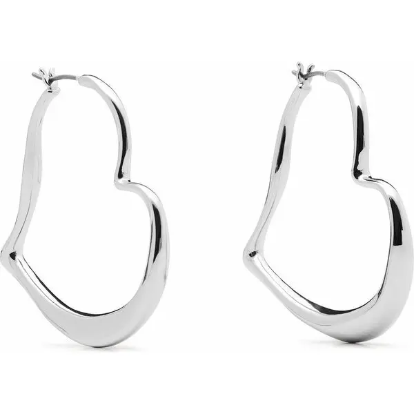 Kate Spade New York Heart Hoop Earrings - Silver