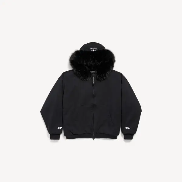 Balenciaga Fluffy Zip-up Hoodie