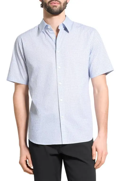 Theory Irving Short Sleeve Button-up Shirt - Olympic Multi