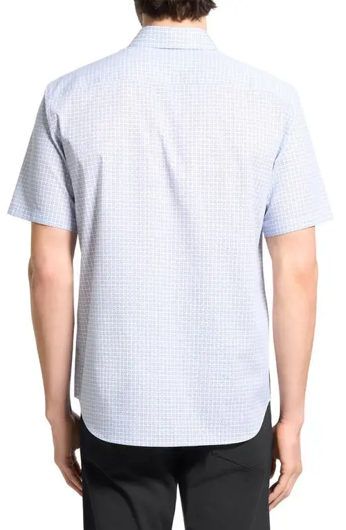 Theory Irving Short Sleeve Button-up Shirt - Olympic Multi
