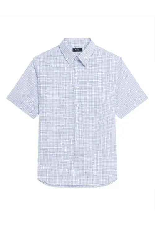 Theory Irving Short Sleeve Button-up Shirt - Olympic Multi