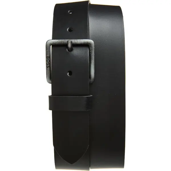 BOSS Jeeko Leather Belt - Black