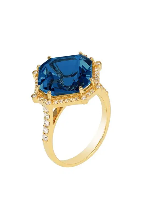Goshwara Gossip Asscher-cut Ring - Deep Blue