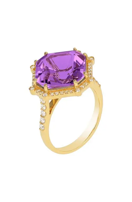 Goshwara Gossip Asscher-cut Ring - Purple