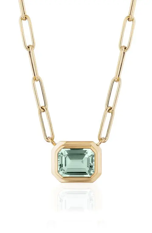 Goshwara Manhattan Emerald Cut Pendant Necklace - Translucent Green