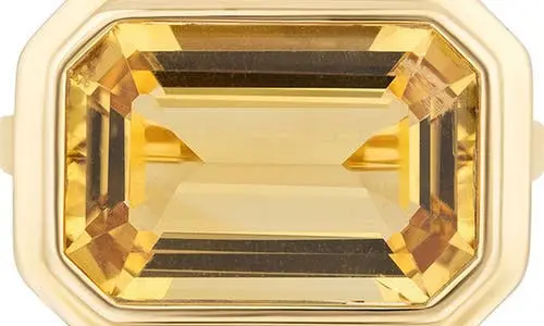 Goshwara Manhattan East West Emerald Cut Ring - Yellow