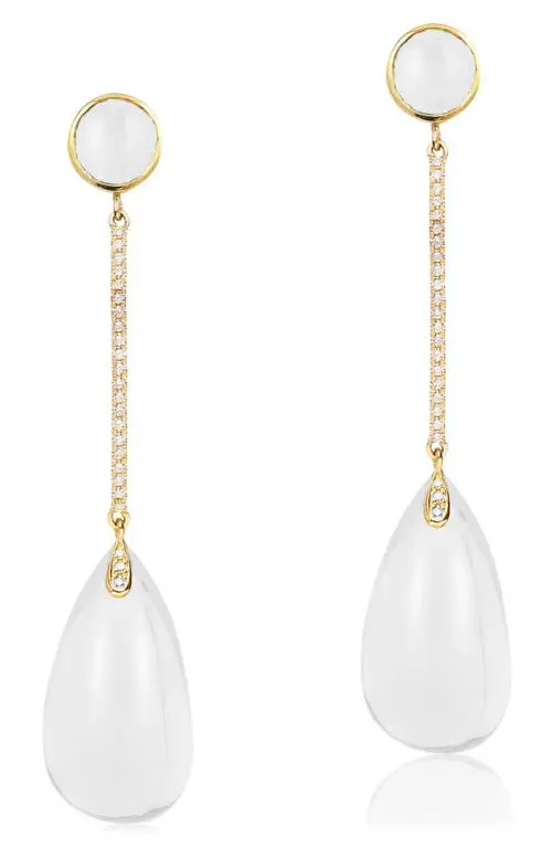 Goshwara Naughty Cabochon Drop Earrings - White