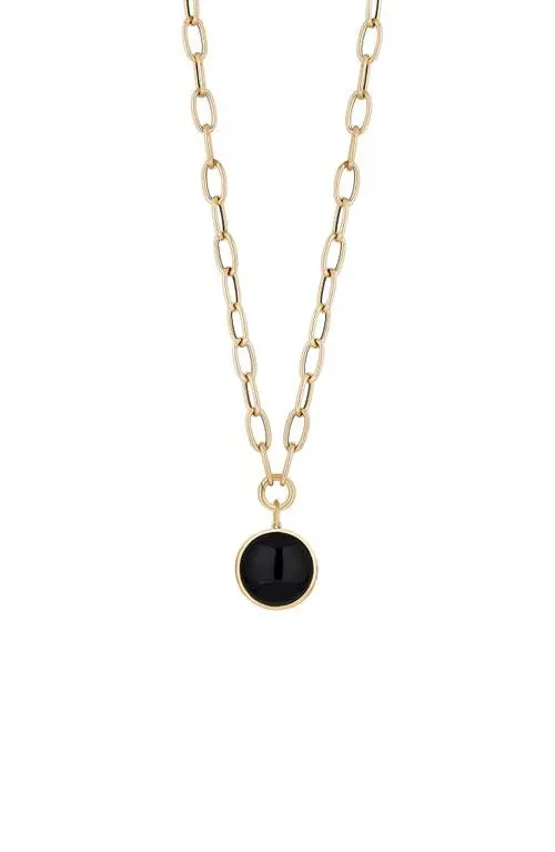 Goshwara Mischief Disc Pendant Necklace - Black