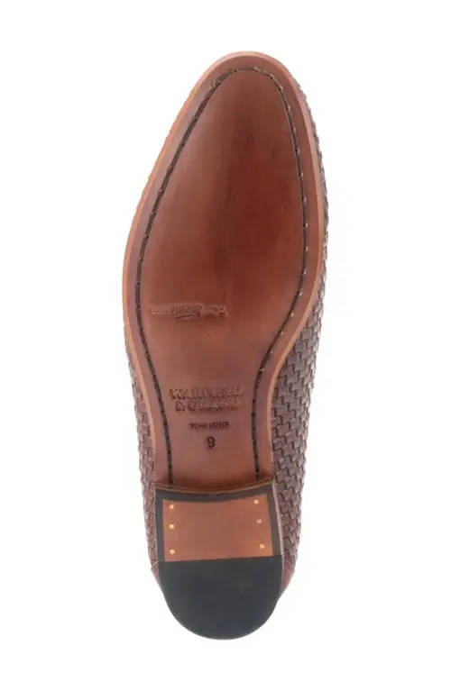WARFIELD & GRAND Auclair Woven Penny Loafer - Dark Brown